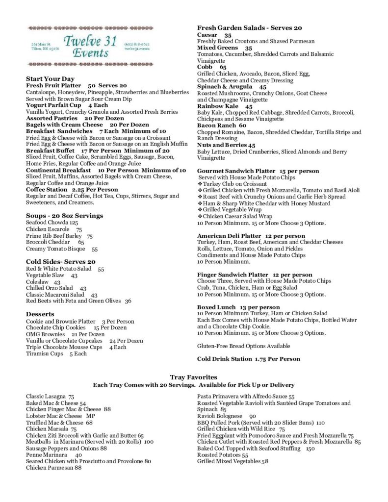 Catering-Menu-2021 - Twelve 31 Events